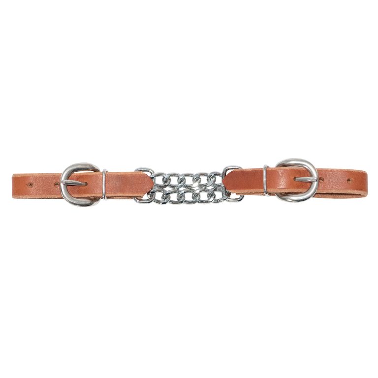 Cowboy Tack Harness Leather Double Chain Curb Strap | Your Saddlery
